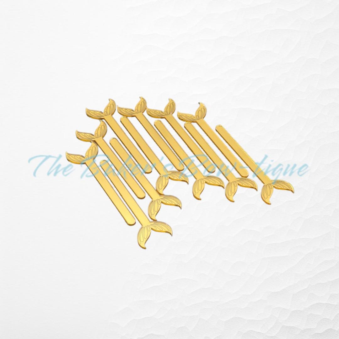 ACRYLIC MERMAID TAIL Popsicle Sticks-gold - Etsy