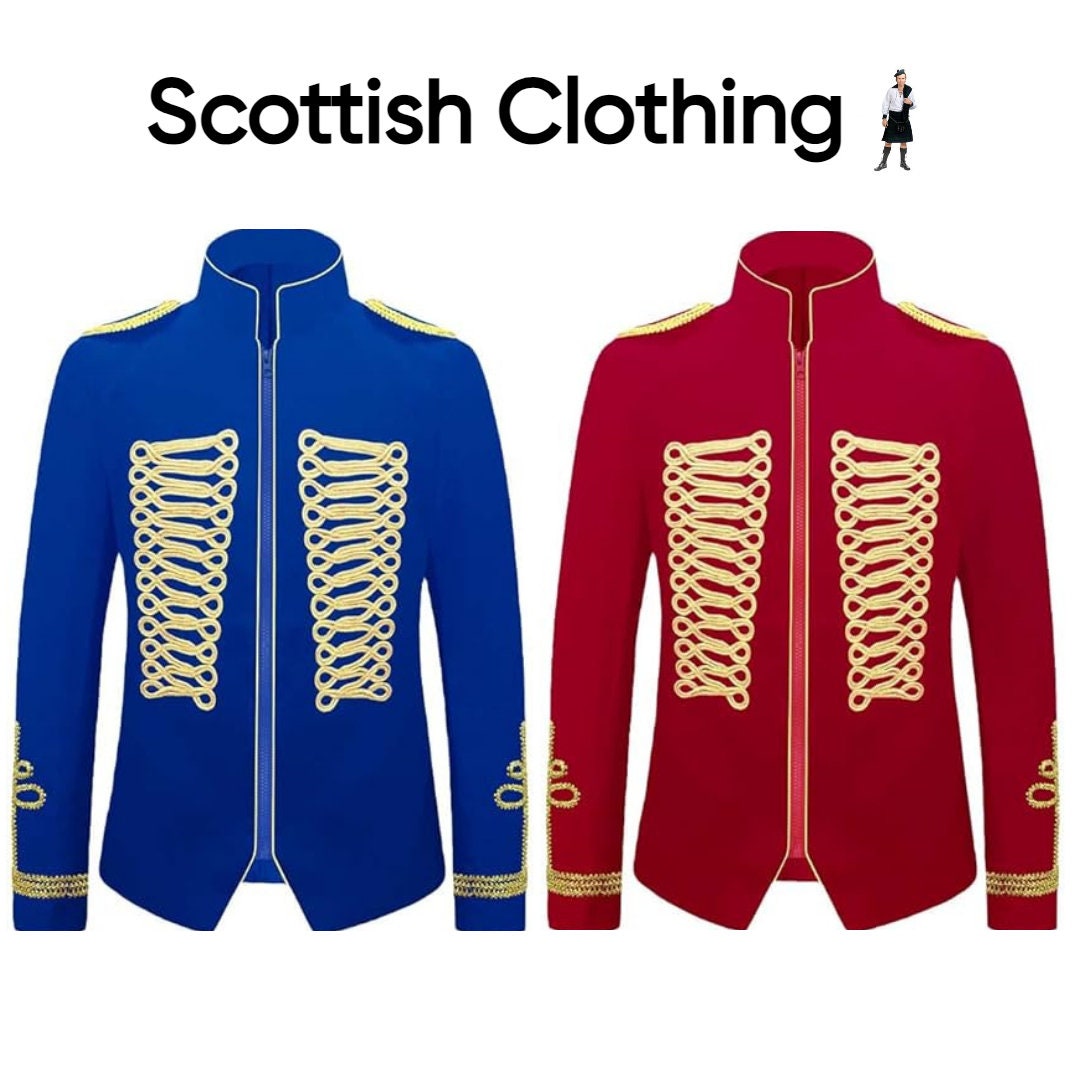 Hussar Jacket Marching Jacket With Braid , Parade Coat , Mens Parade ...