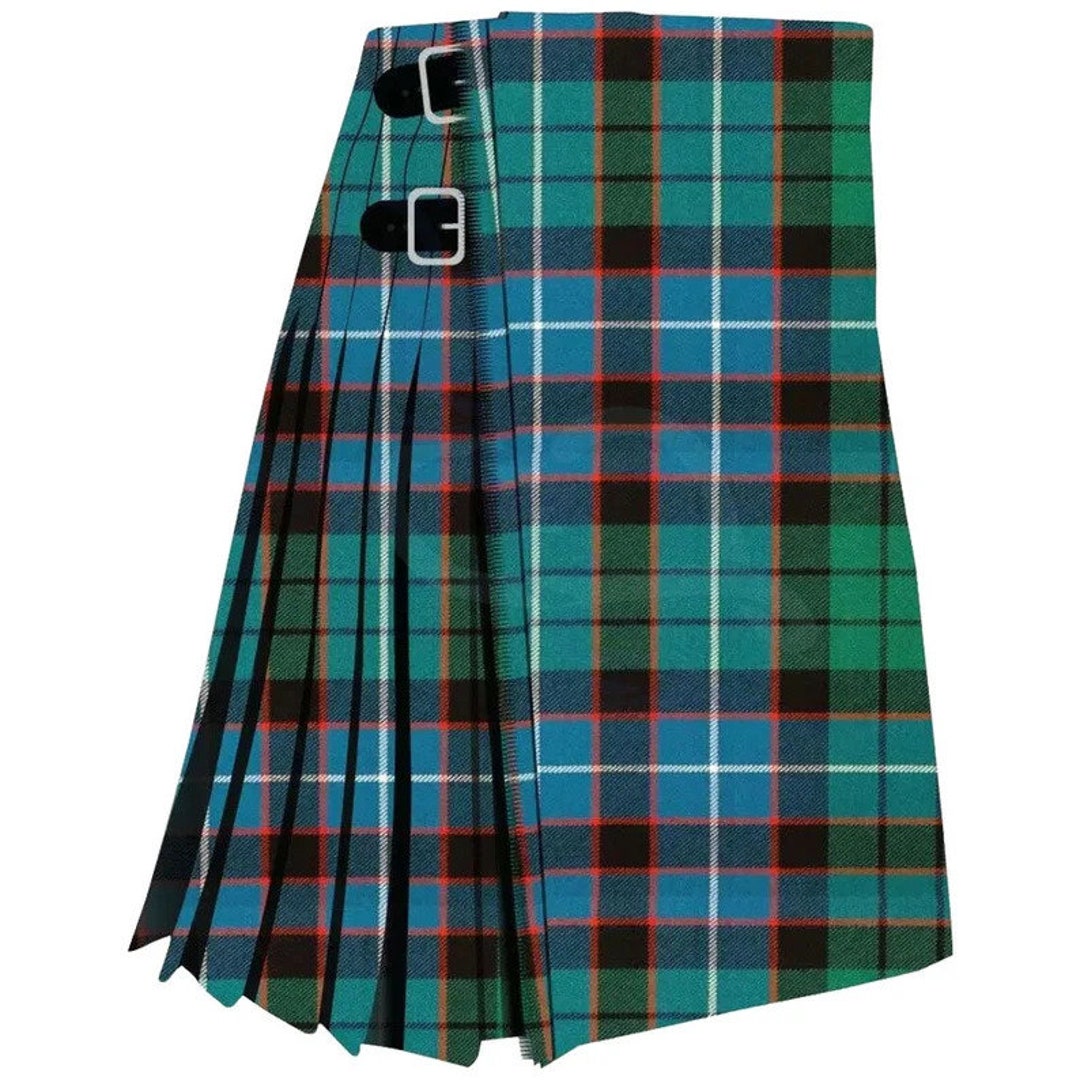 Scottish Hunter Ancient Tartan Kilt Men's Handmade Traditional 8 Yard ...