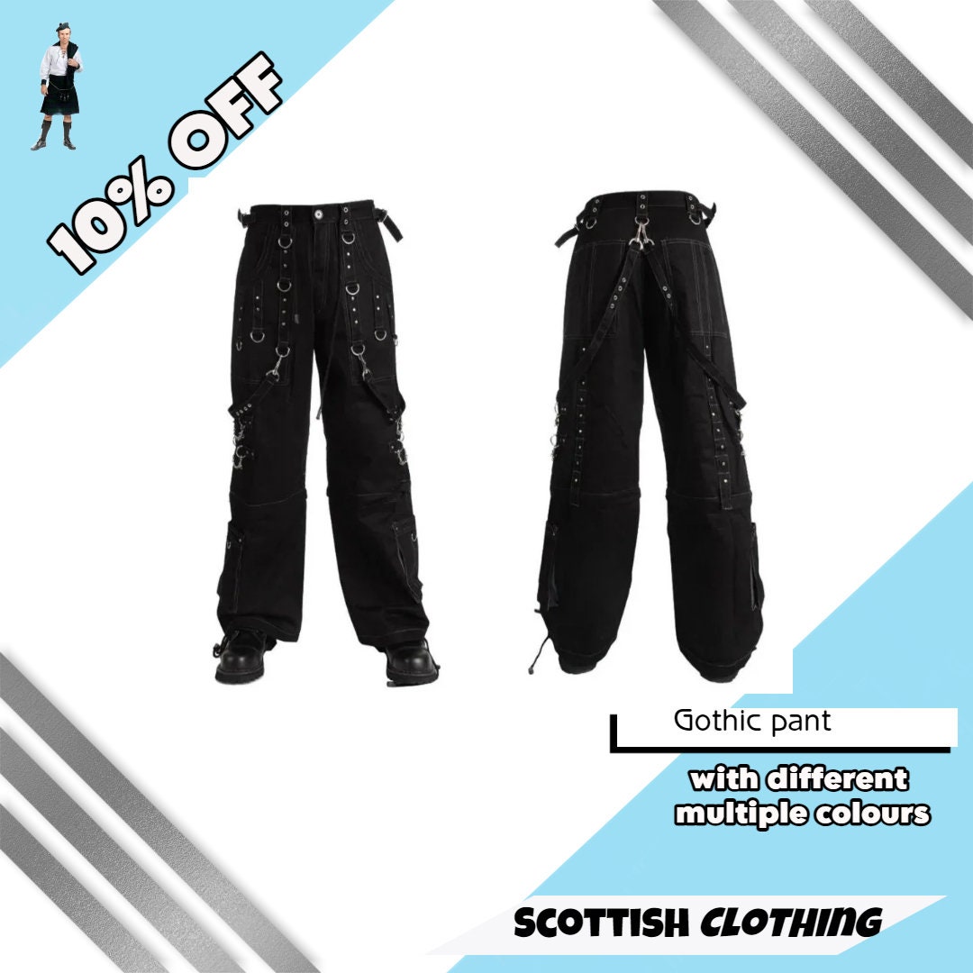 GOTH PANT, Goth Cargo Pants, Gothic Trousers, Goth Pants Mens, Gothic ...