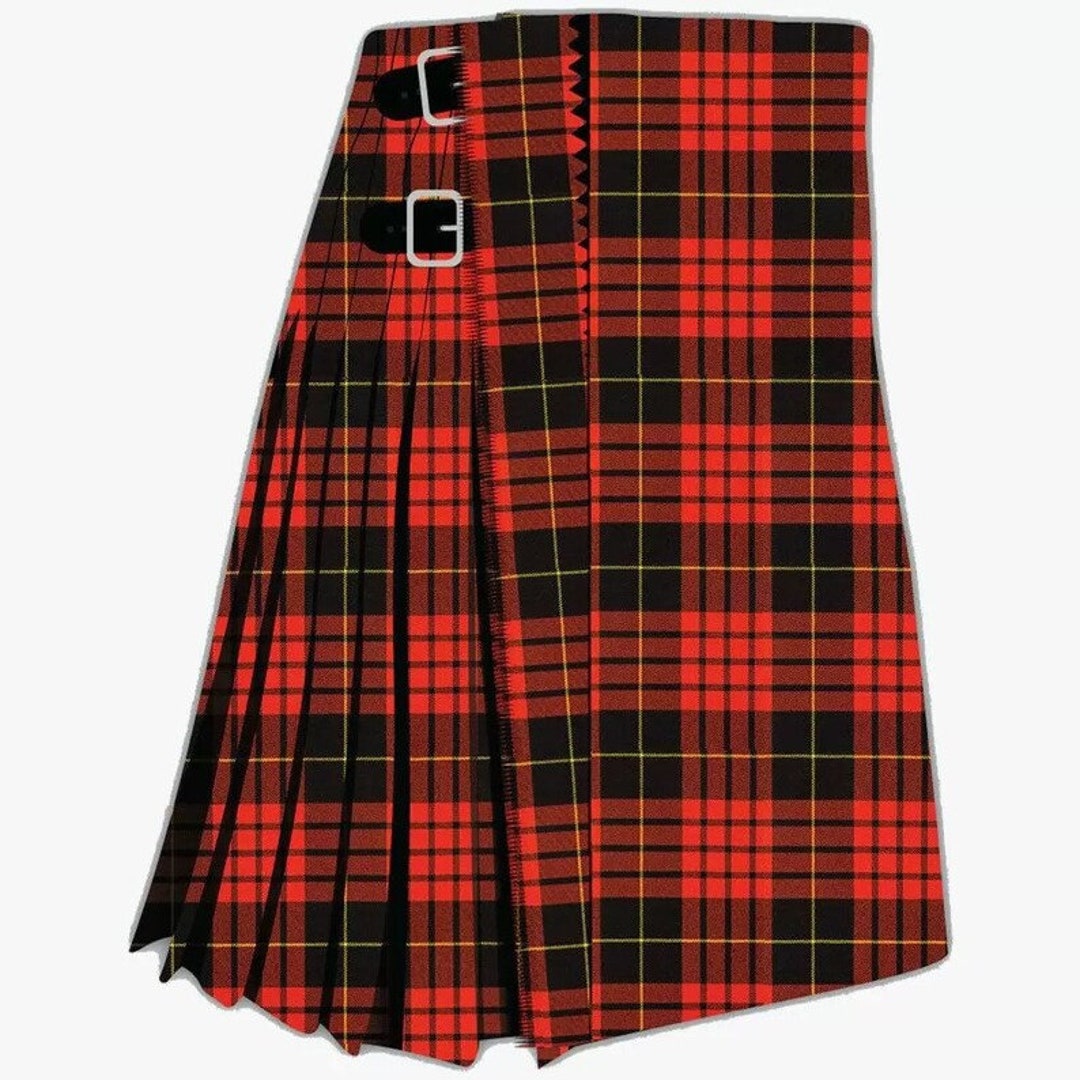 Men's Scottish Macqueen Tartan Kilt Handmade Traditional 8 Yard Kilts ...