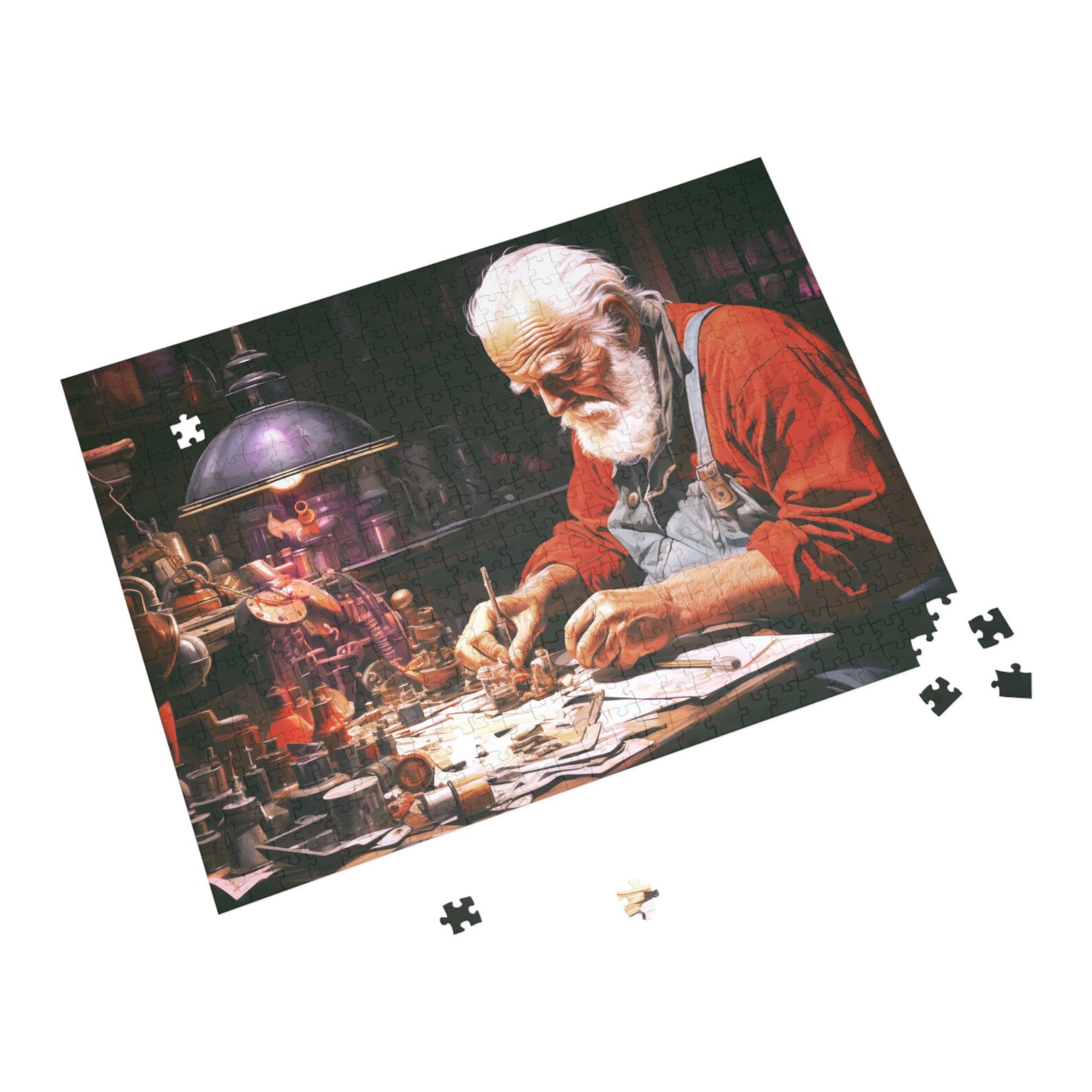 Christmas Workshop Jigsaw Puzzle 1000 Piece Santa Toy Making Scene ...