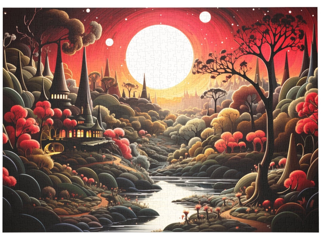 Enchanted Forest Jigsaw Puzzle 1000 Piece Mystical Christmas Challenge ...