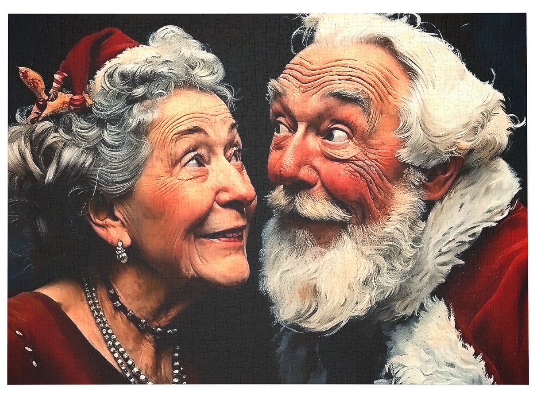 Christmas Jigsaw Puzzle 1000 Piece Santa and Mrs Claus Festive Holiday ...