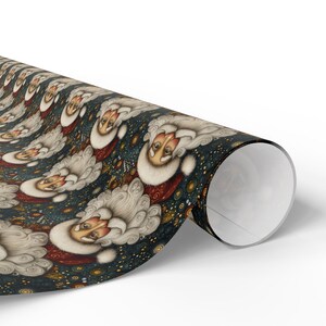 Vintage Santa Wrapping Paper Christmas Gift Wrap Antique Santa Claus ...