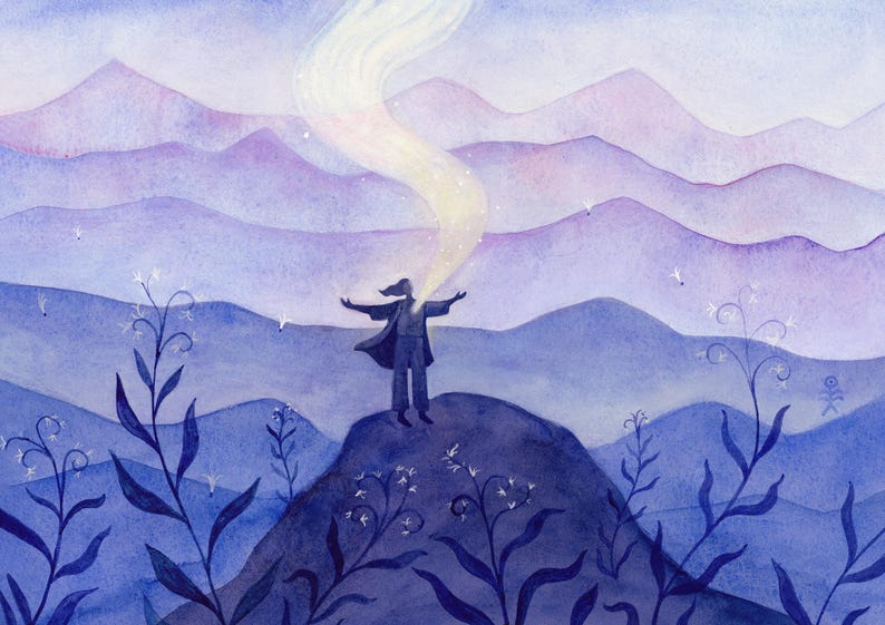 Element Wind • Watercolour Illustration - Etsy