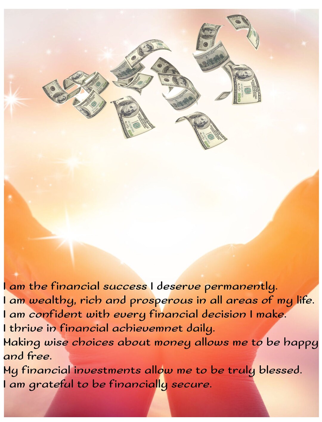 Financial Affirmations Visual Tool - Etsy