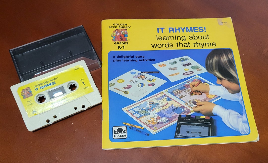 Vintage IT RHYMES! Book & Cassette: Golden Step Ahead K-1 (1986) - Etsy