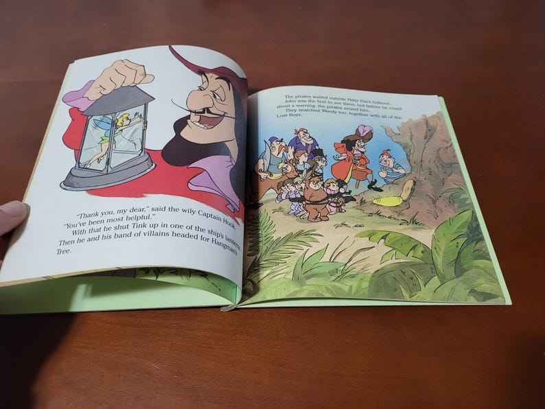 Vintage 1986 Disney's Peter Pan Little Golden Book, Tinker Bell and the ...
