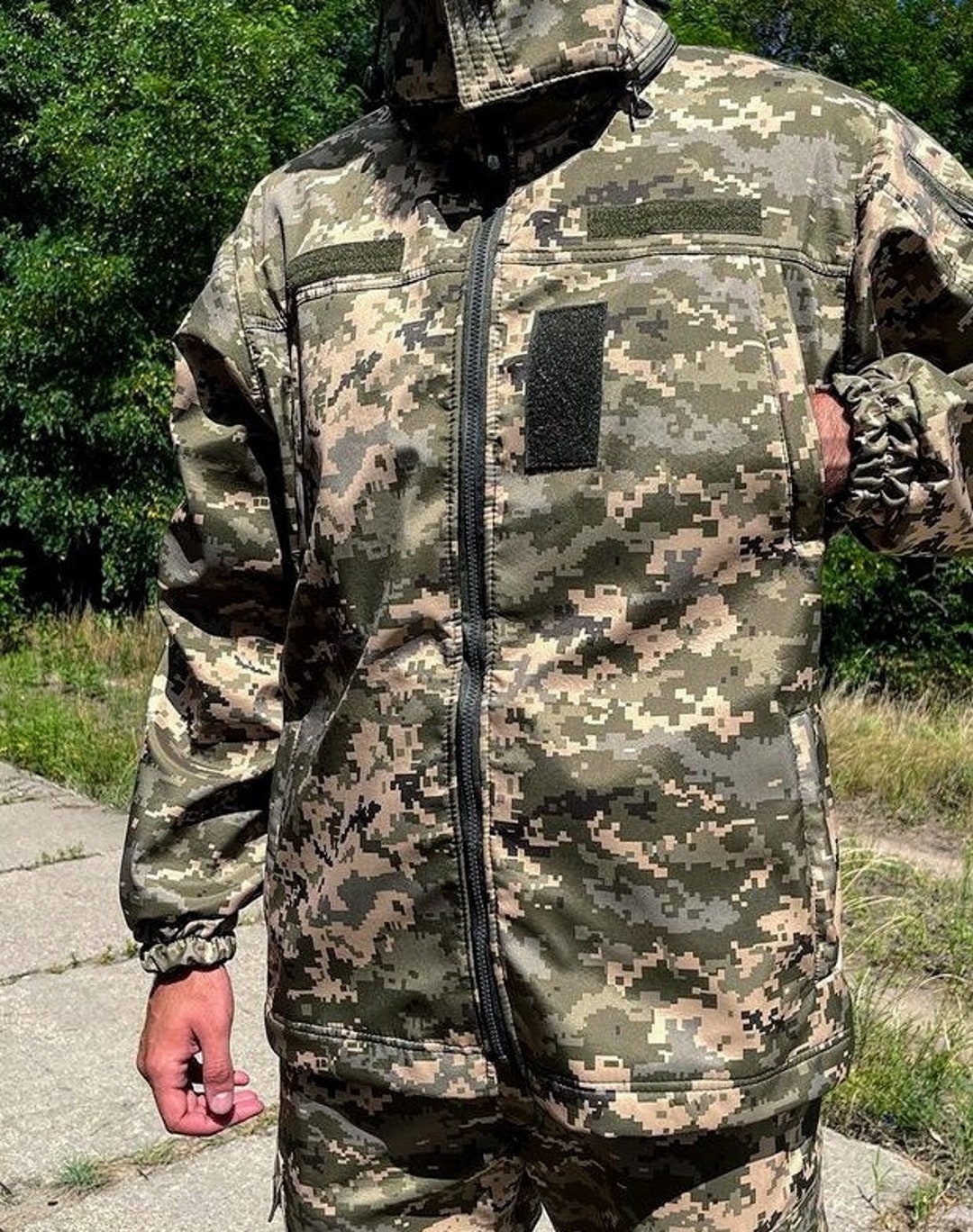 Vintage Ukrainian Original Military Jacket Softshell Pixel Hooded ...
