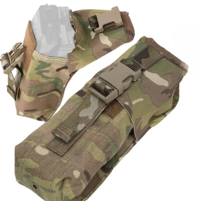 Multicam Cordura Double Magazine Pouch: MOLLE Tactical AK/AR Mag Holder ...
