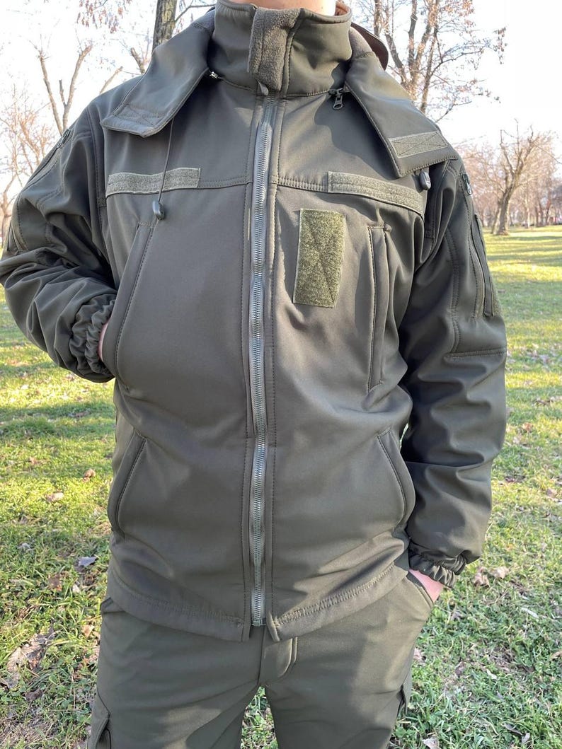 Ukrainian Tactical Softshell Jacket. Combat Hooded Jacket. Outdoor ...