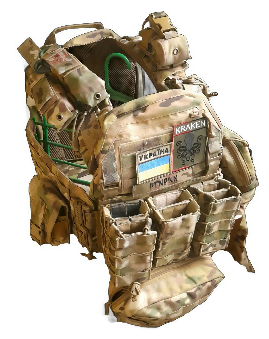 Professional Multicam Plate Carrier With Pouches and Bags. Multicam ...