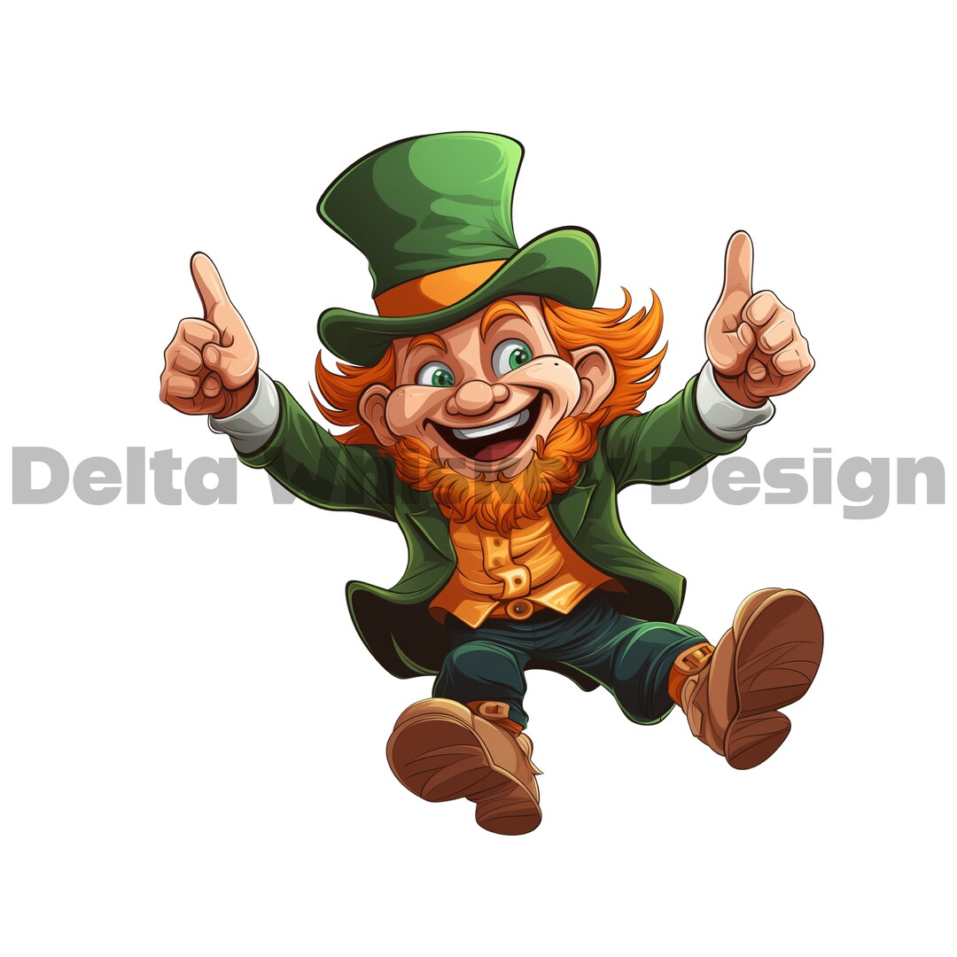 Leprechaun Clipart, St Patricks Day SVG, Shamrock Clipart, Four Leaf ...
