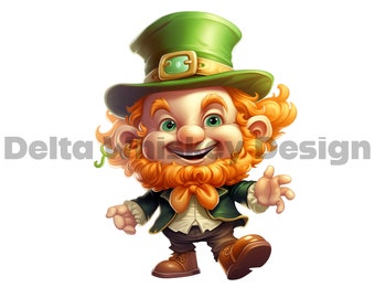Leprechaun Clipart, St Patricks Day SVG, Shamrock Clipart, Four Leaf ...