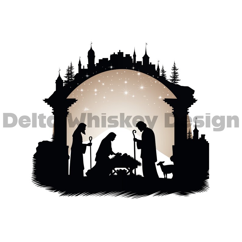 Nativity Svg, Nativity Silhouette, Jesus Silhouette, Nativity Scene ...