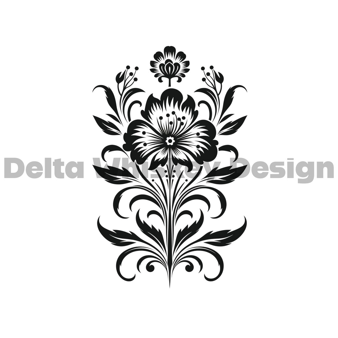 Floral Motifs SVG, Cricut Bouquet, SVG, Png, Silhouette, Silhouette Svg ...