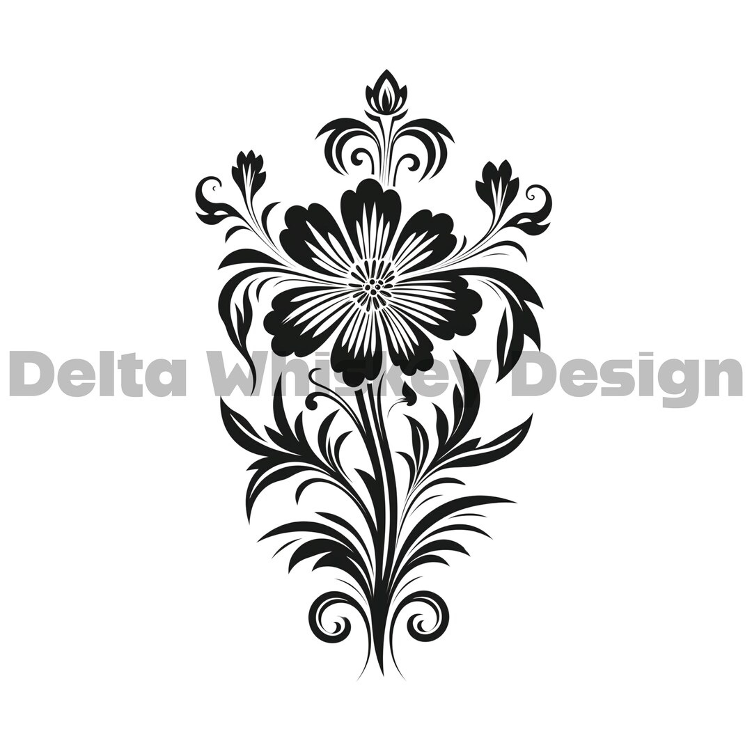 Floral Motifs SVG, Cricut Bouquet, SVG, Png, Silhouette, Silhouette Svg ...