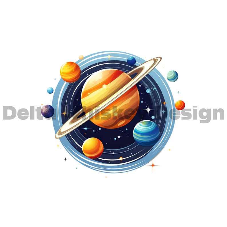 Stellar Solar System SVG, Celestial Digital Download for Teachers ...