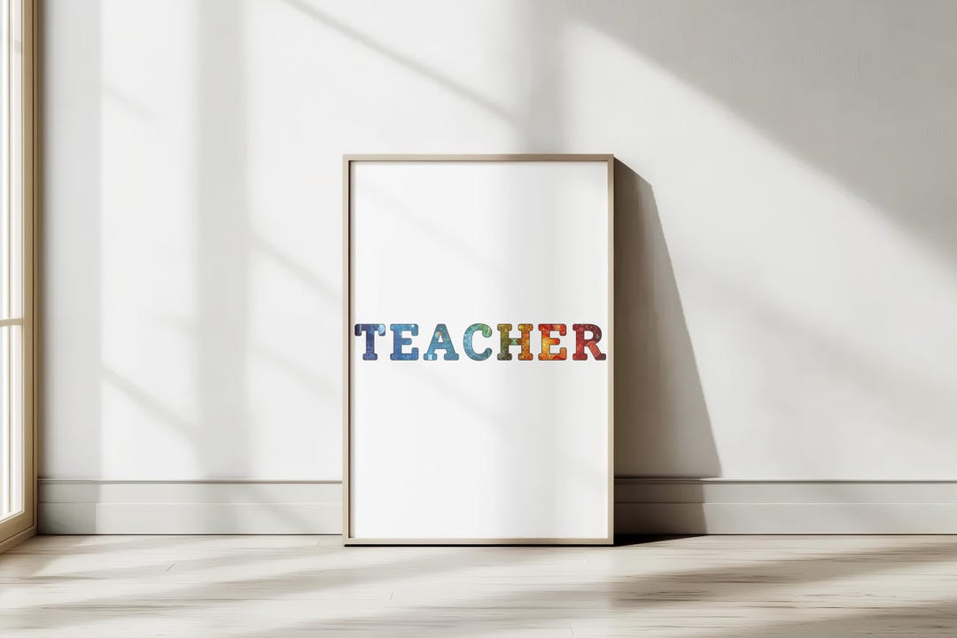 Printable Teacher Text Design,teacher Appreciation Gift, Gift for ...