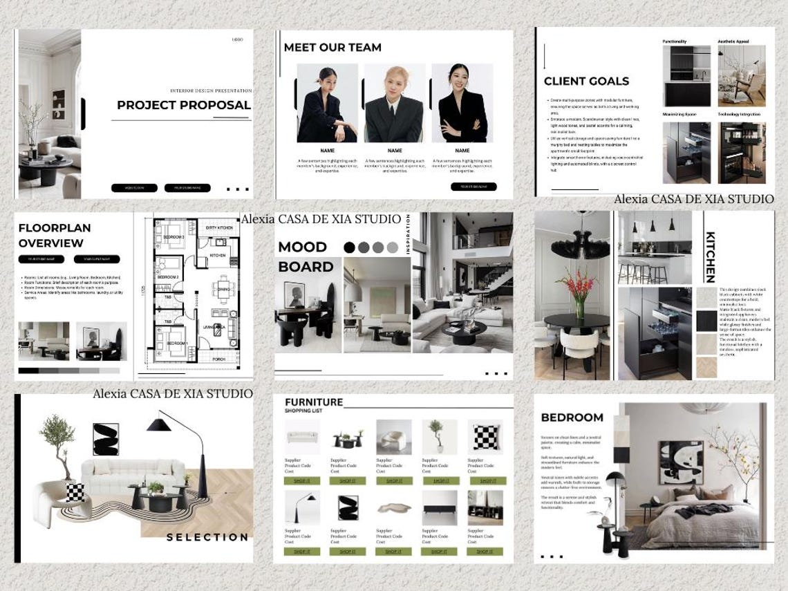 Interior Design Bundle | Interior Design Presentation Template ...
