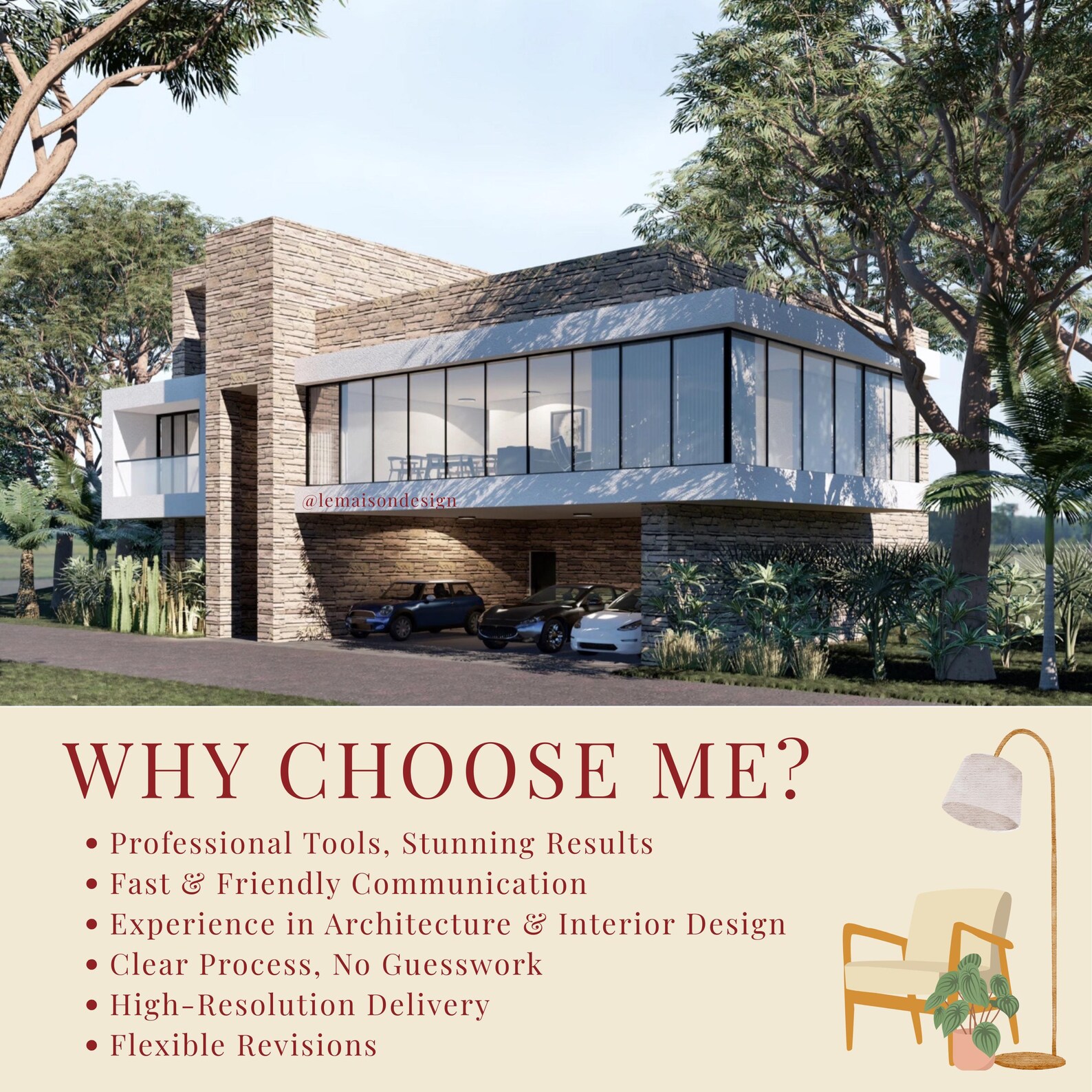 Custom House Design | Realistic Visualization Rendering of Exterior ...