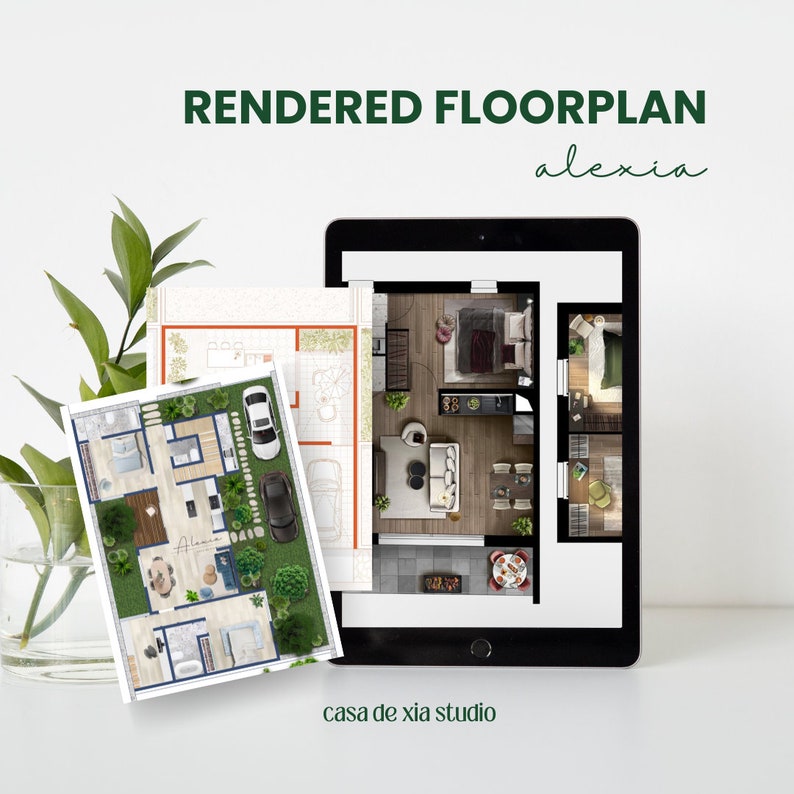 Rendered 2D Floor Plan | Real Estate Floor Plan | Realistic Layout | Interior Design ...