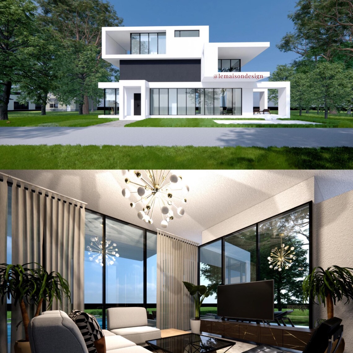 Custom House Design | Realistic Visualization Rendering of Exterior ...