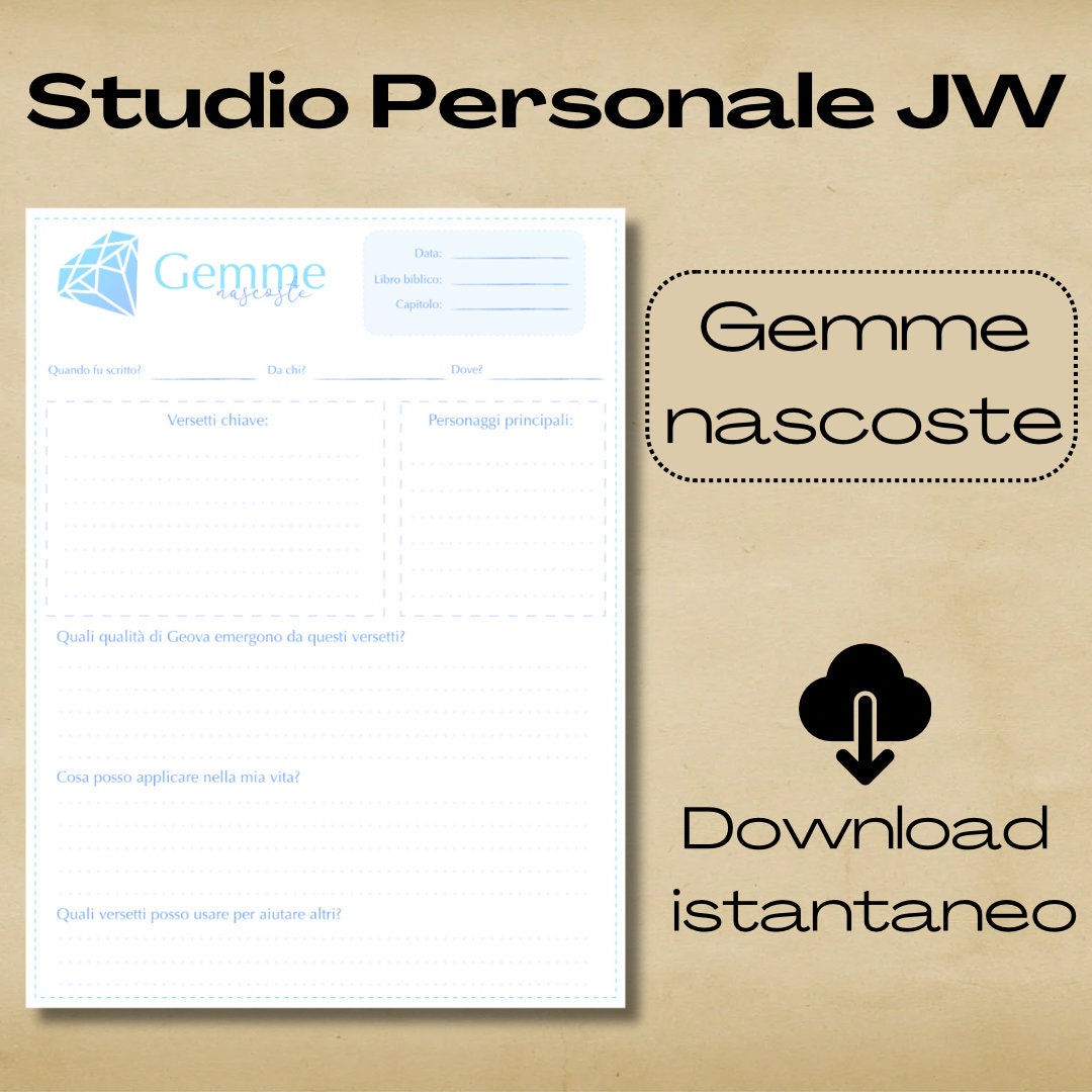 Jw Personal Study, Accurate Bible Study Printable Digital File - Etsy