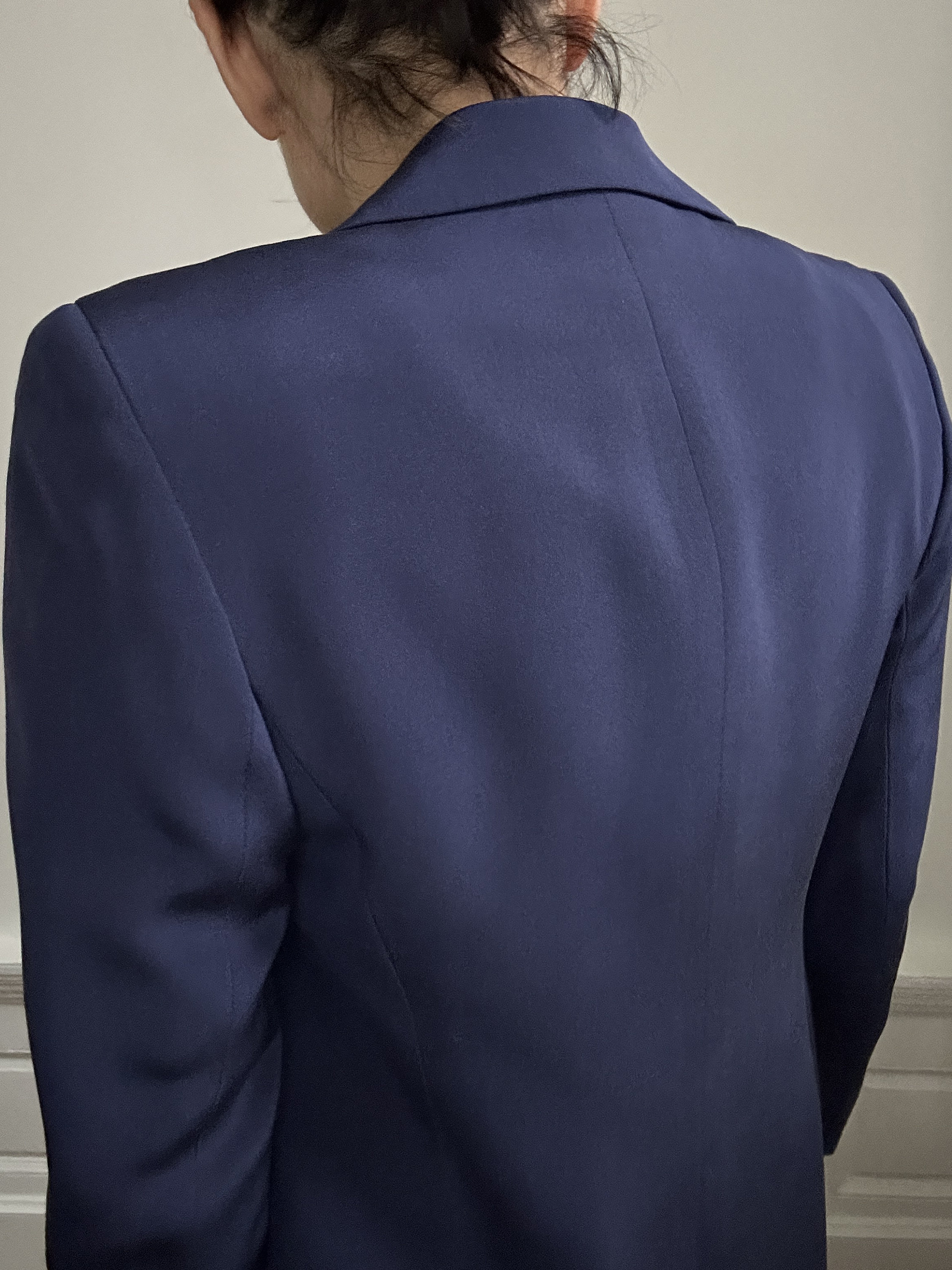 Vintage Blue Silk Fitted Three Button Blazer - Etsy