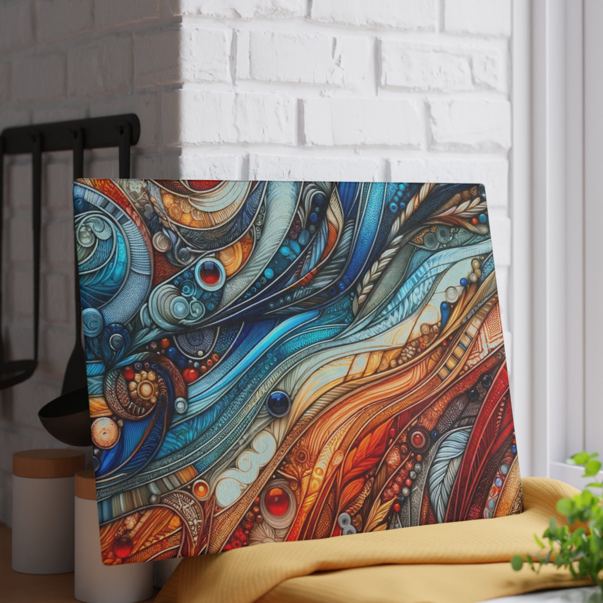 Glass Cutting Board, Stunning Design, Majestic Look, Kitchen Art, Gifts ...