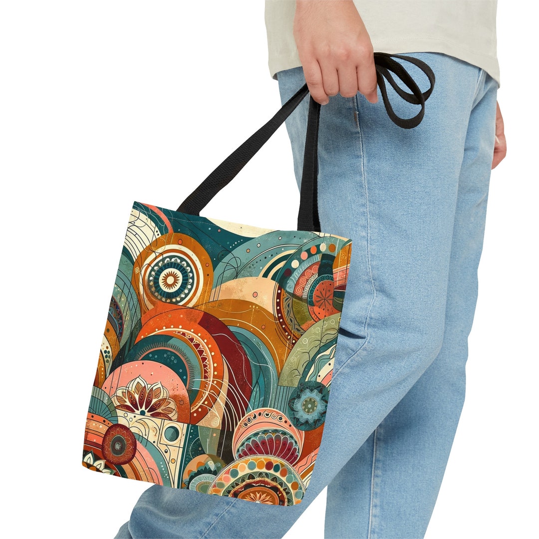 Vintage Style Double-sided Tote Bag, Bohemian Design, 100 Percent ...