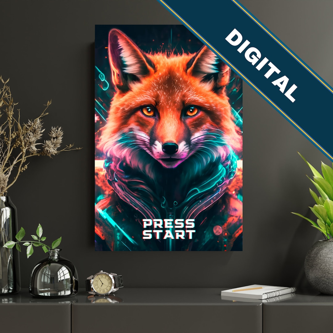 Animal Digital Gaming Print, Gamer Print, Gamer Decor, Graffiti Wall ...