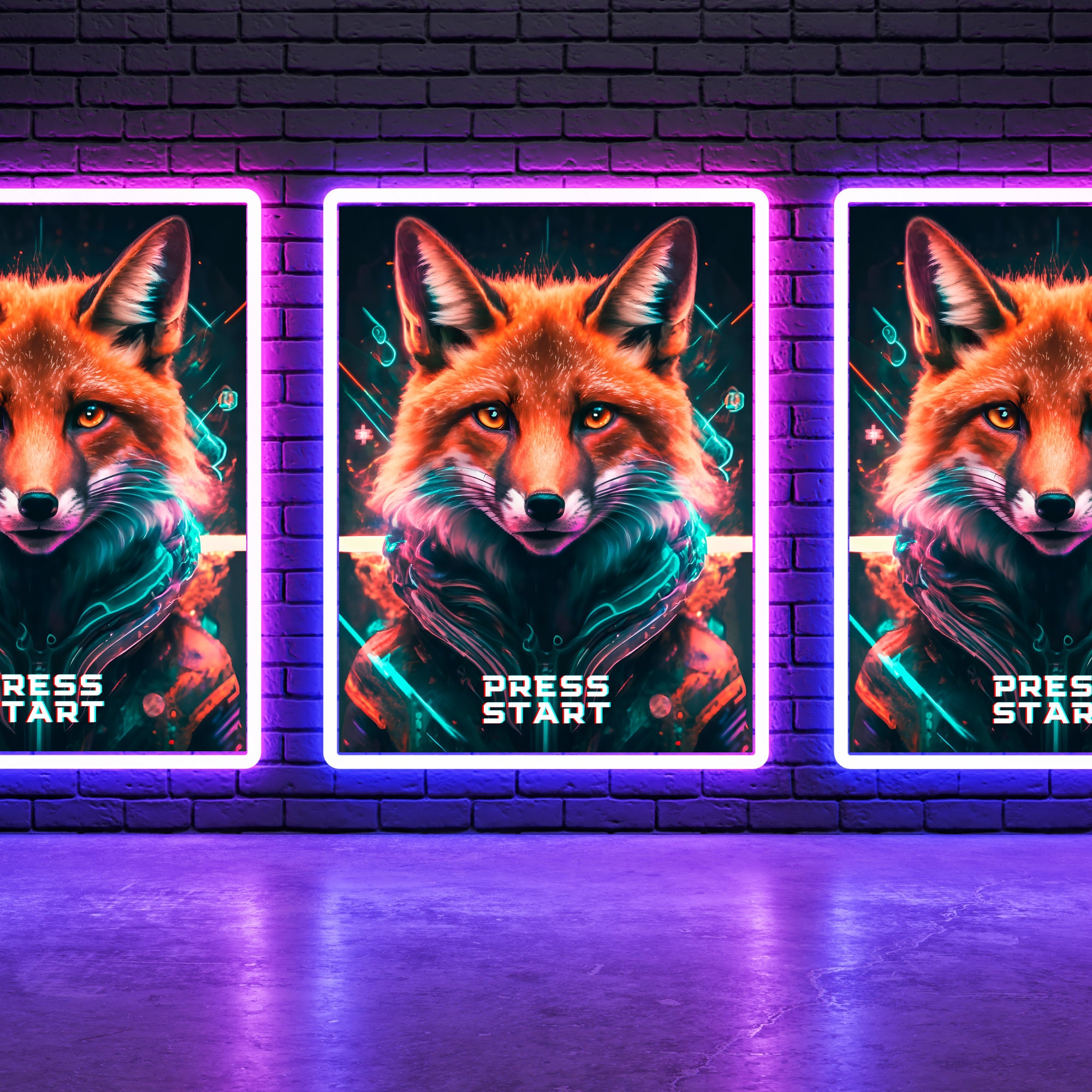 Animal Digital Gaming Print, Gamer Print, Gamer Decor, Graffiti Wall ...