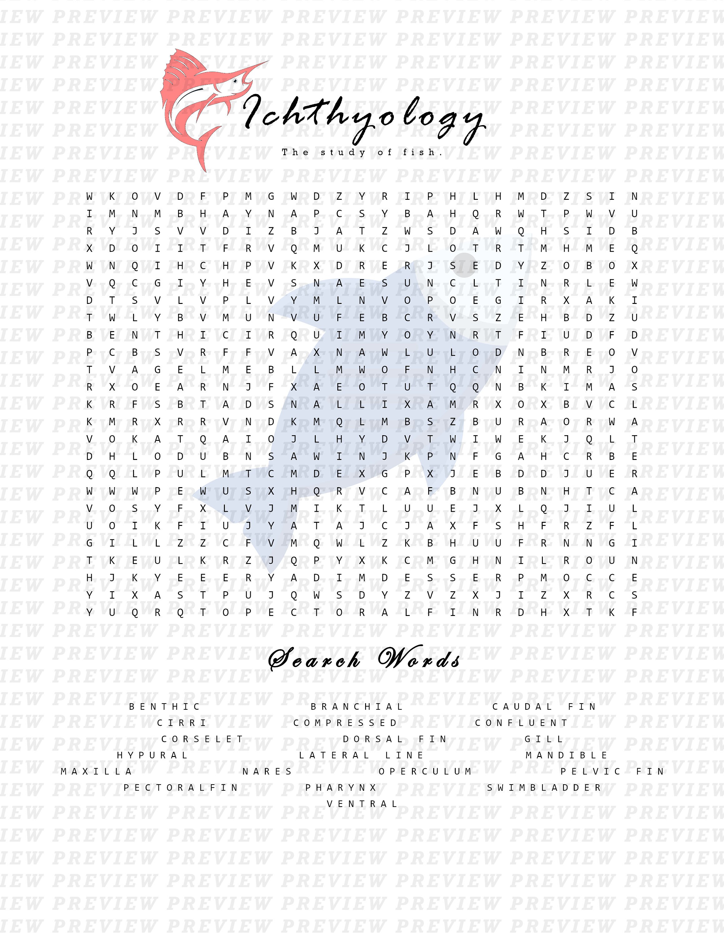 DIGITAL - Zoology Advanced Word Search 3-pack! - Etsy