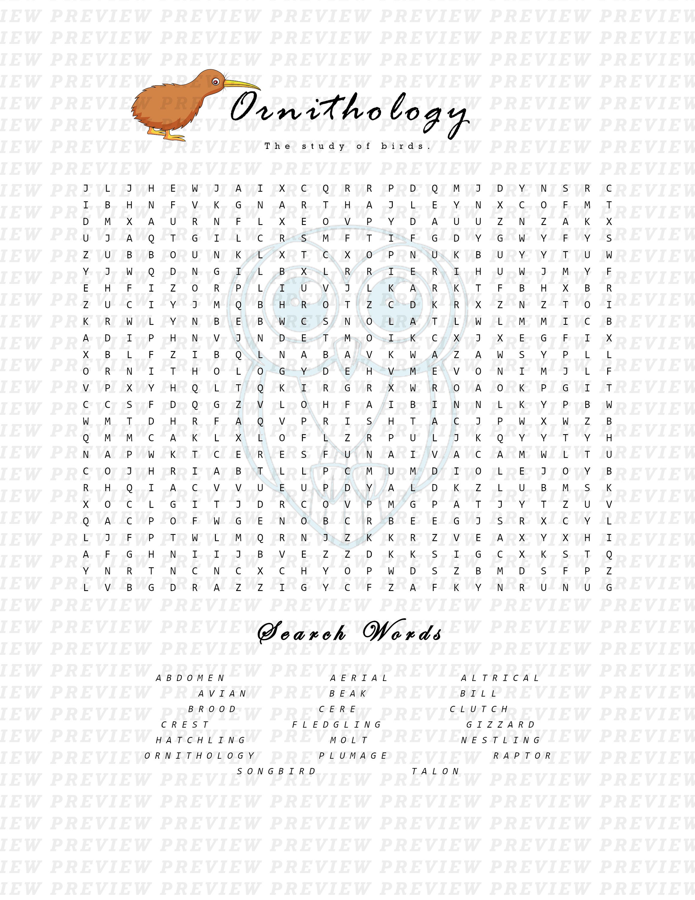 DIGITAL - Zoology Advanced Word Search 3-pack! - Etsy