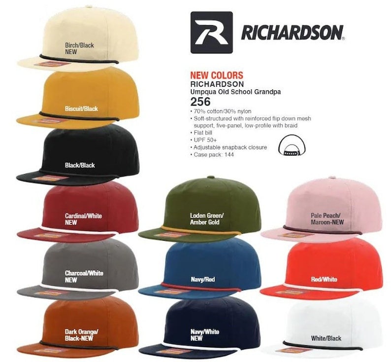 256 Richardson Umpqua Cap, Customized 256 Richardson Cap, Your Logo or Text on Cap - Etsy