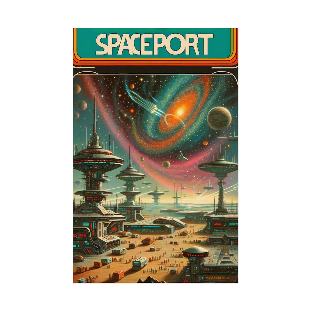 Busy Spaceport Poster - Etsy