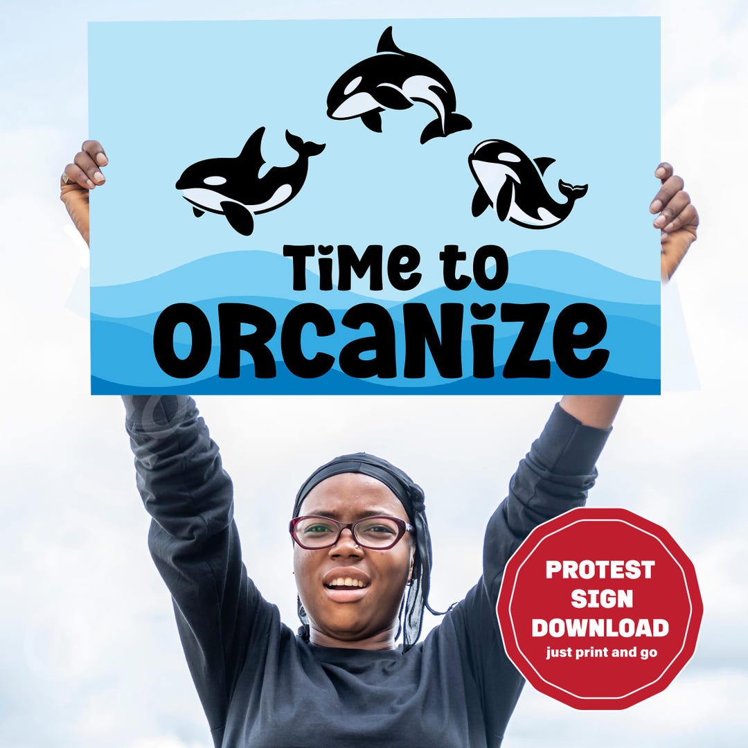 Time to Orcanize Protest Sign Digital Download - Political March Sign ...
