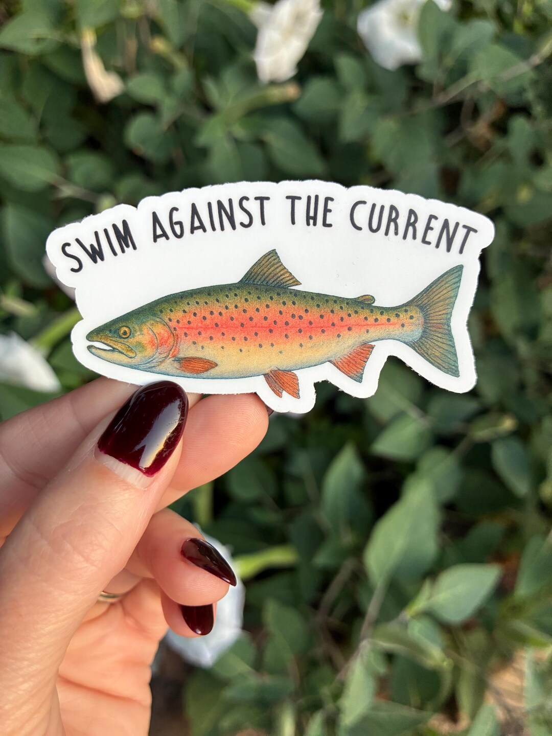 Swim Against the Current Sticker Progressive Liberal Vinyl Decal With ...