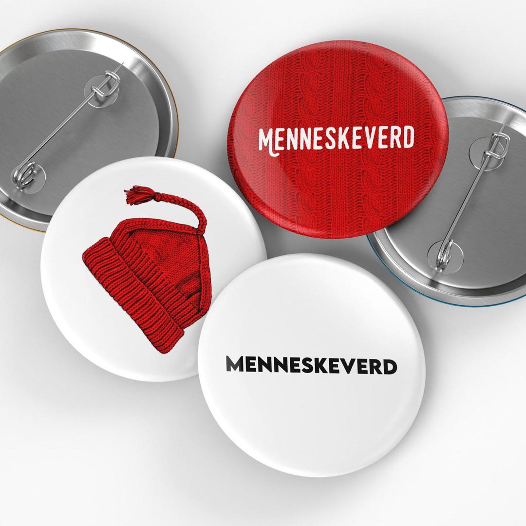 Menneskeverd Button Set | Progressive Protest Pins | Human Dignity ...