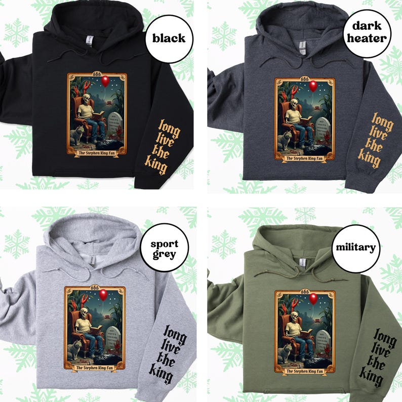 The Stephen King Fan Tarot T-shirt, Sweatshirt or Hoodie, Horror Book ...