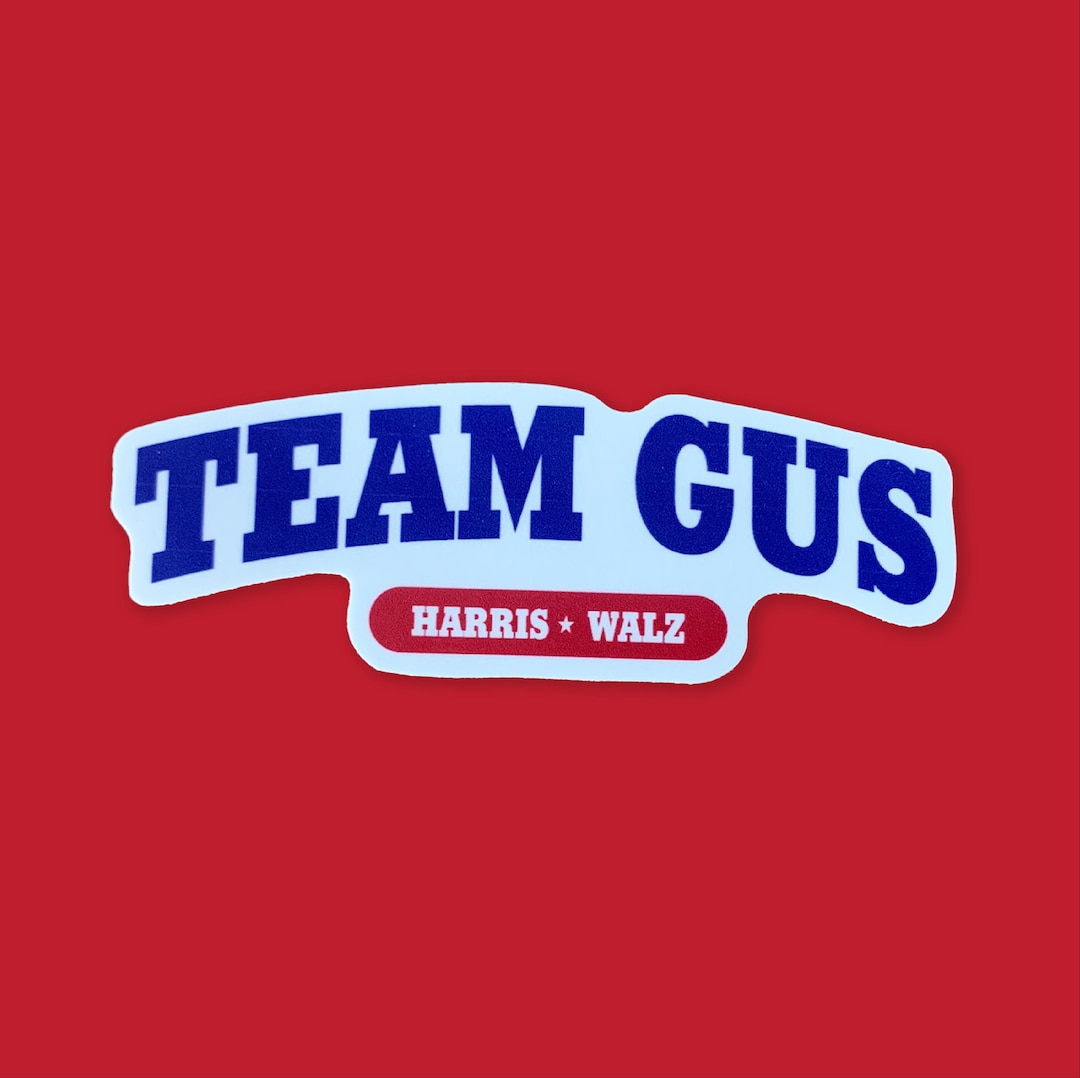 Team Gus Harris Walz Vinyl Waterproof Sticker 4 1/4 X 1 3/4, Laptop or ...