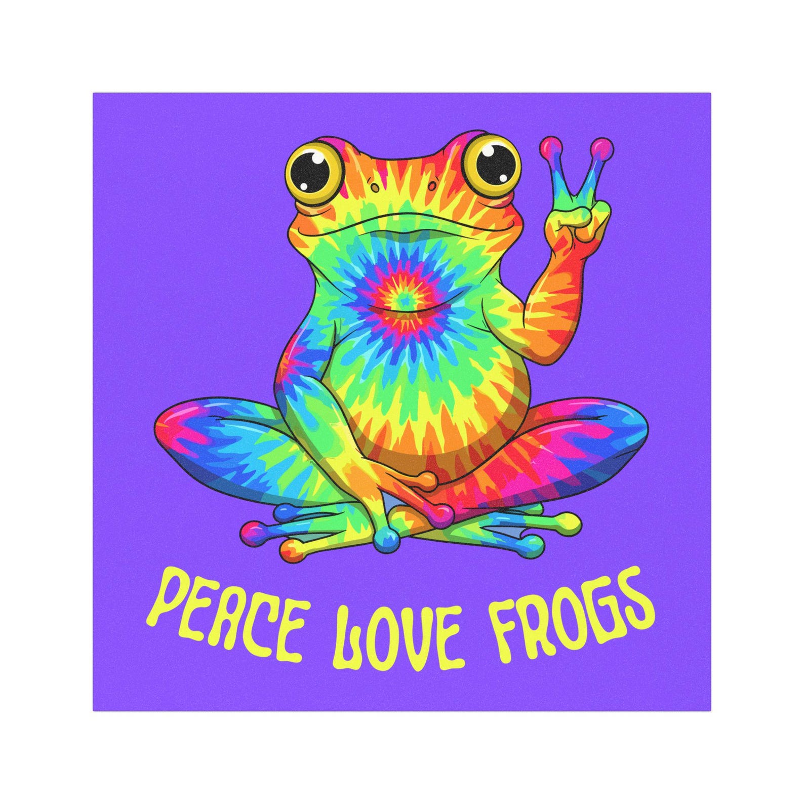 Peace Love Frogs Tie Dye Political Magnet 5x5 Inch Car Magnet - Etsy