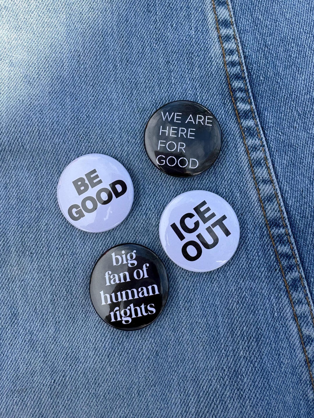 Be Good Pin, 1.5 Inch Button ICE Out Here for Good Button Anti ICE Anti ...