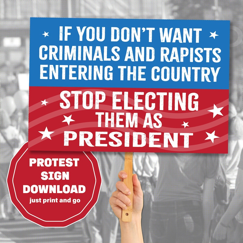 Anti Trump Protest Poster - Etsy