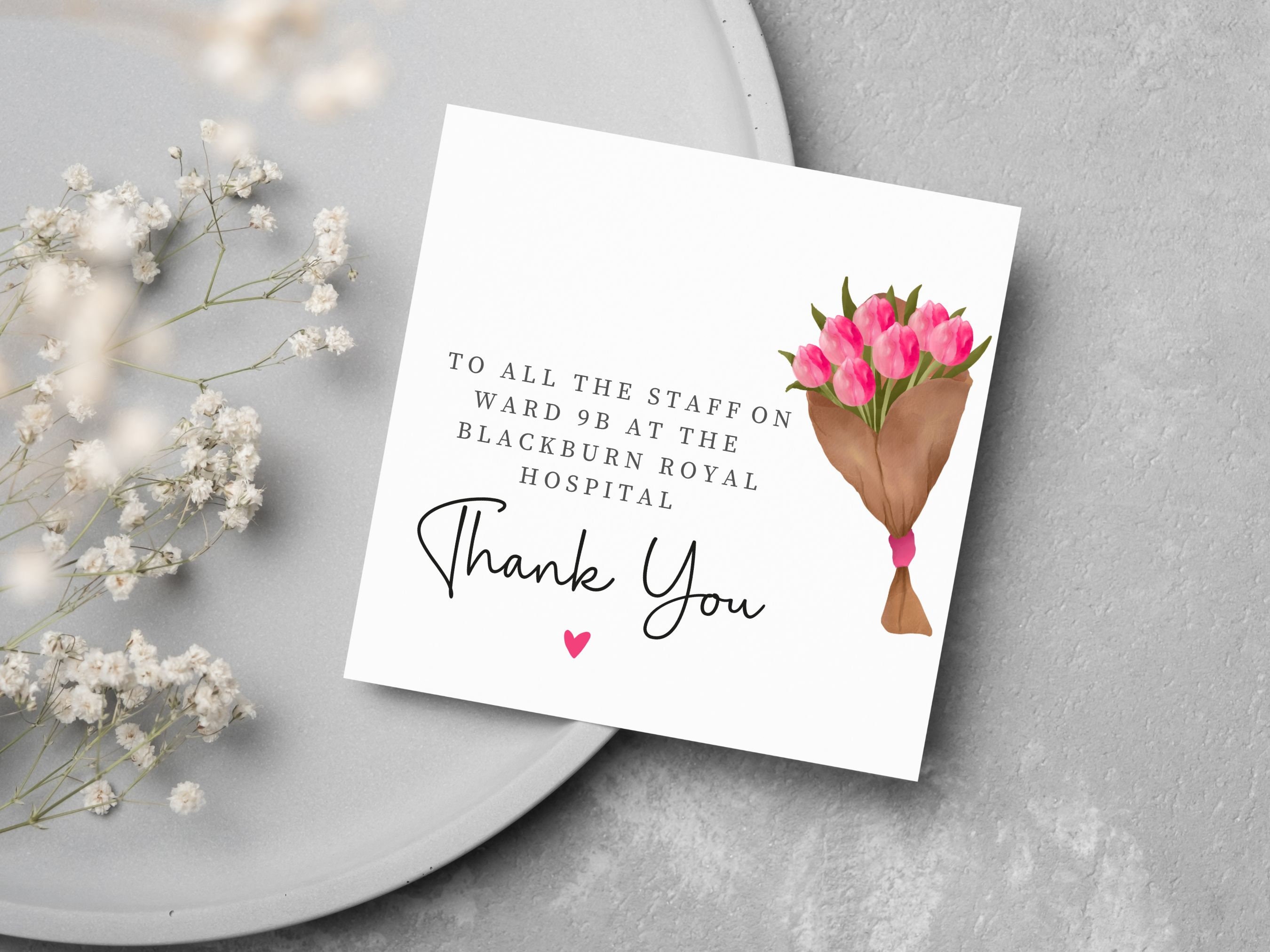 Personalised Thank You Card: Care Home Hospital Teacher Doctor Friend ...