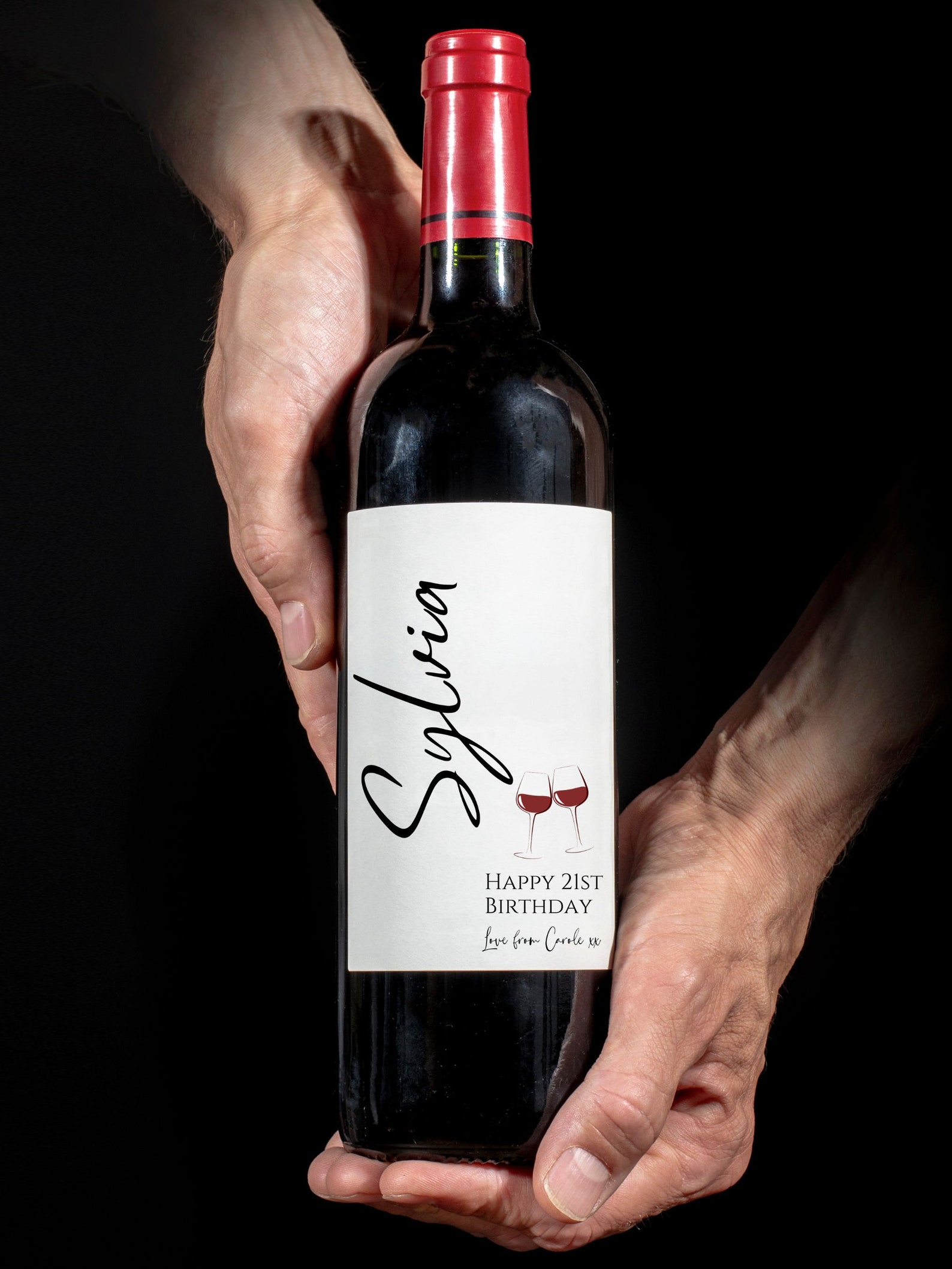 Personalised Name Wine Label: Birthday, Wedding, Christmas, Engagement ...