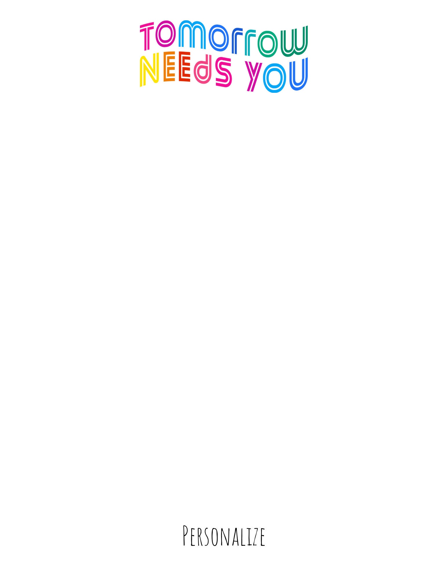 Eating Disorder Symbol Letter Writing Stationery Paper Personalized 8.5 ...