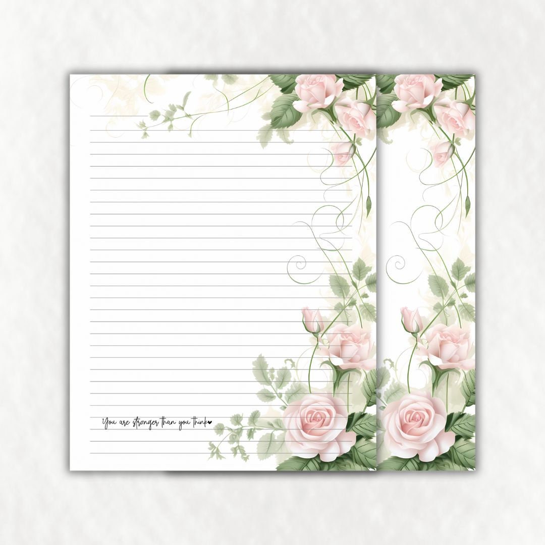 Mental Health Letter Writing Stationery Paper Personalized 8.5 X 11 ...